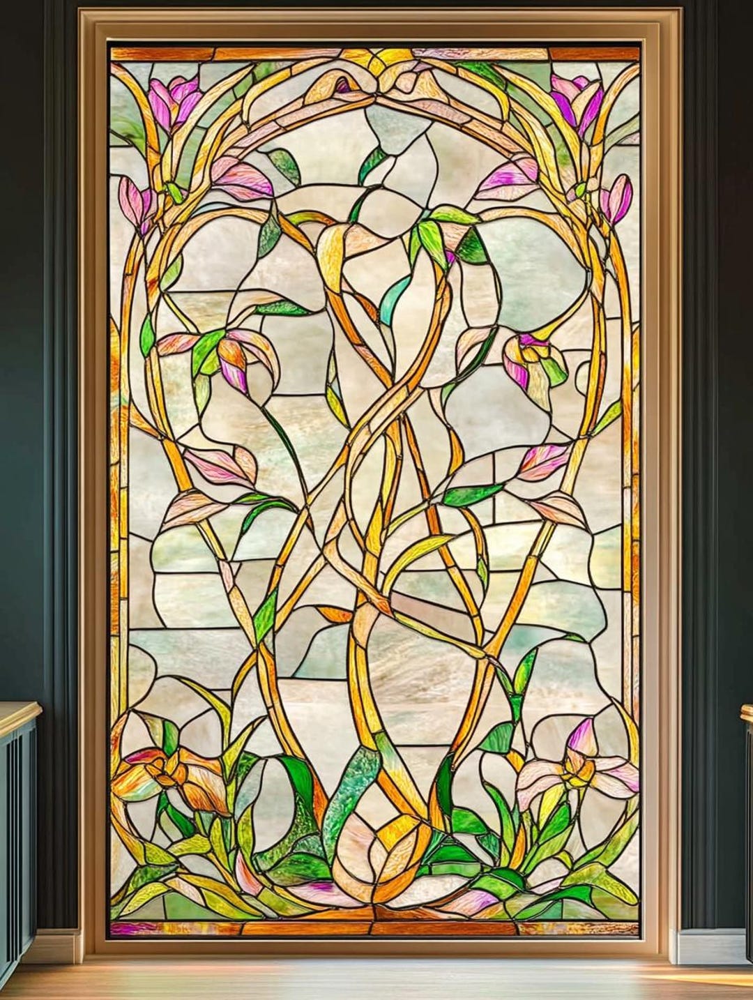 Custom Size Ocean Aquarium Style Window Film With 3D Effect Coral and ...