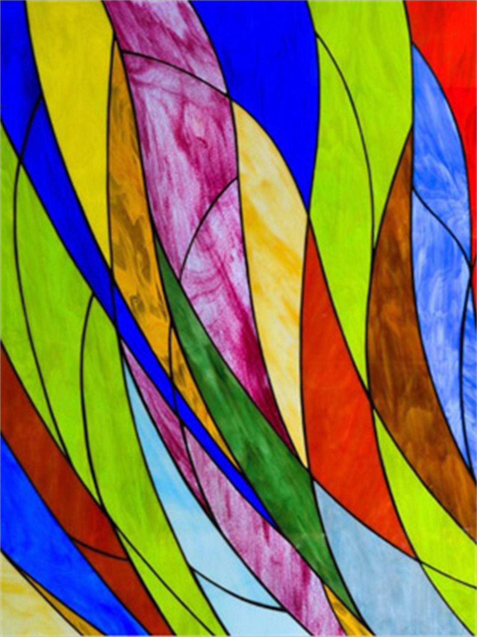 Custom Size Window Film Frosted Stained Glass Films Rainbow Effect ...