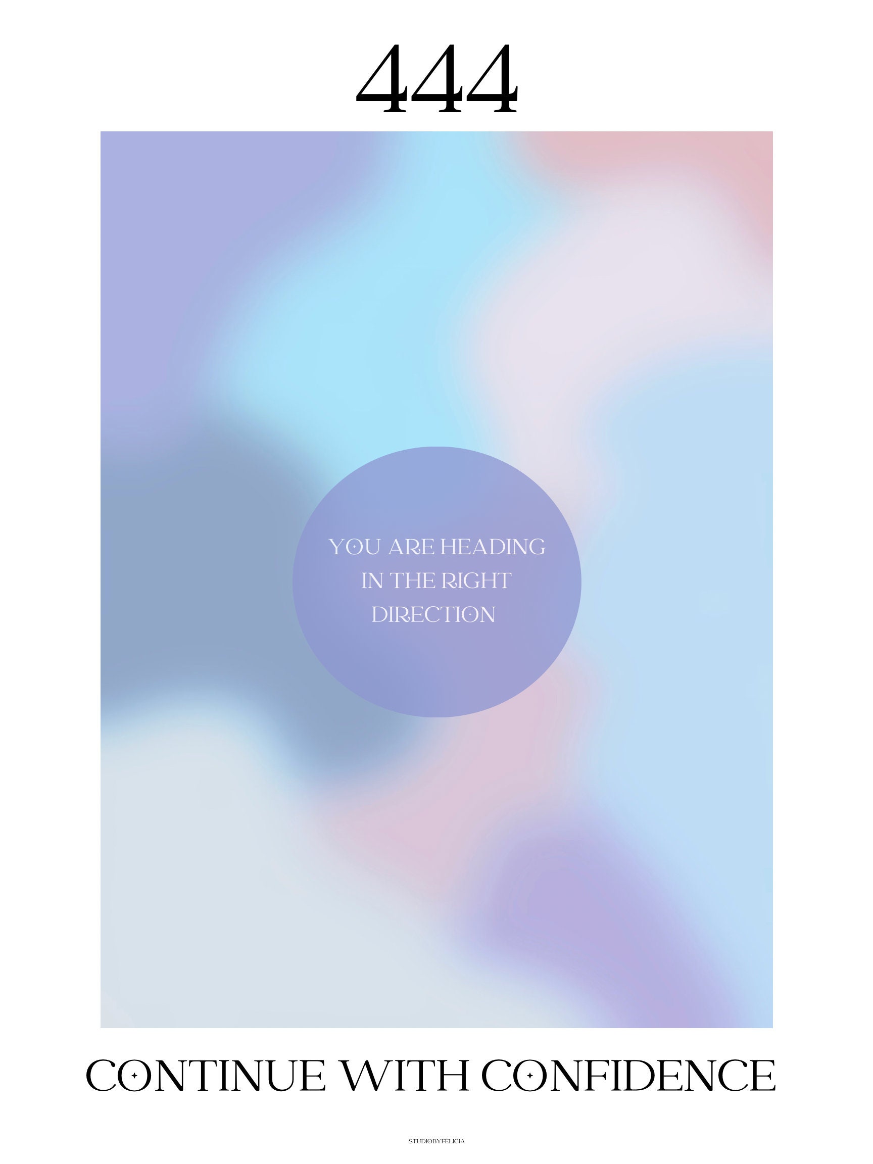 Angel Number Poster 444. DIGITAL DOWNLOAD Continue With - Etsy