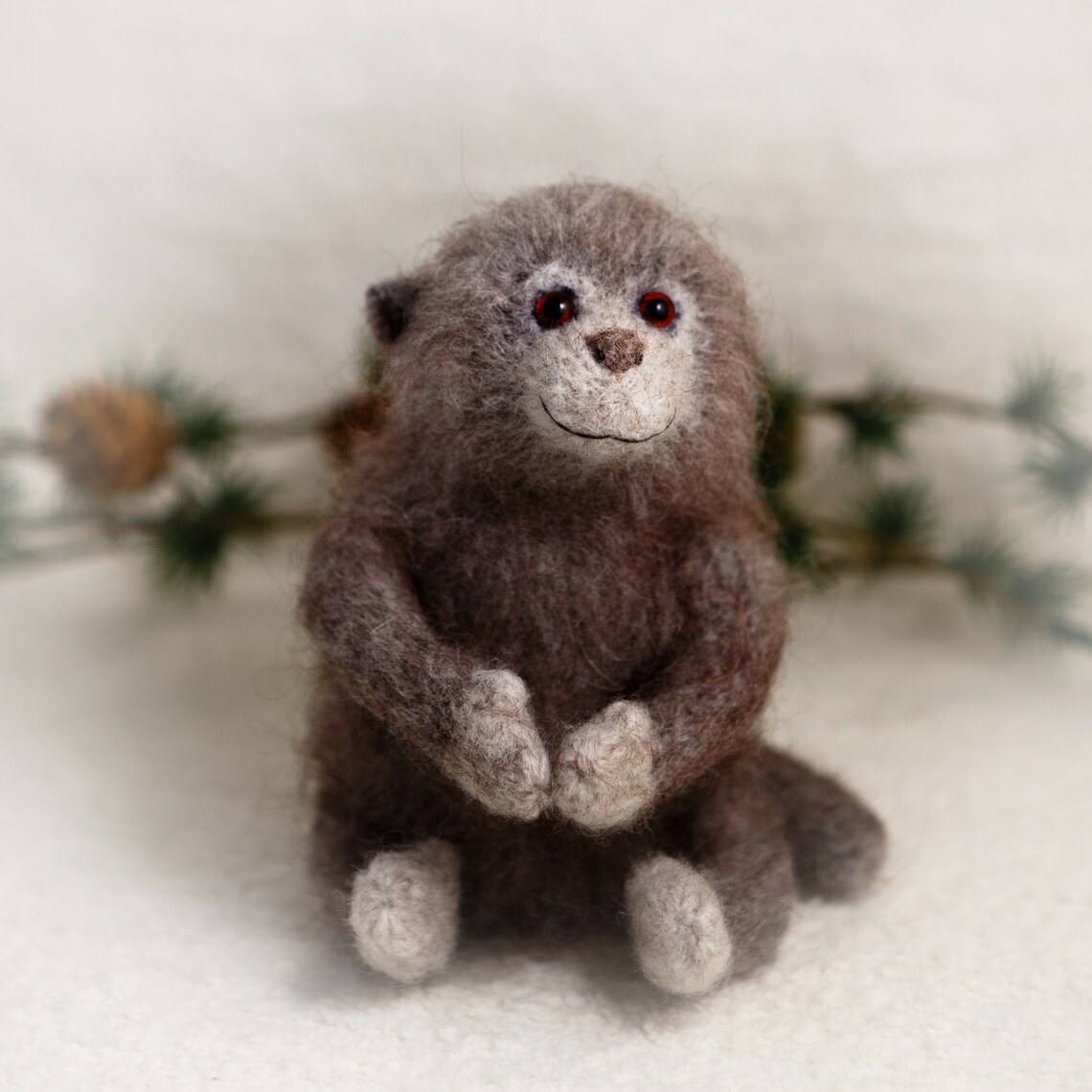 Monkey Fluffy Knitted Monkey Girlfriend Gift Cute Affe Geschenk Light ...