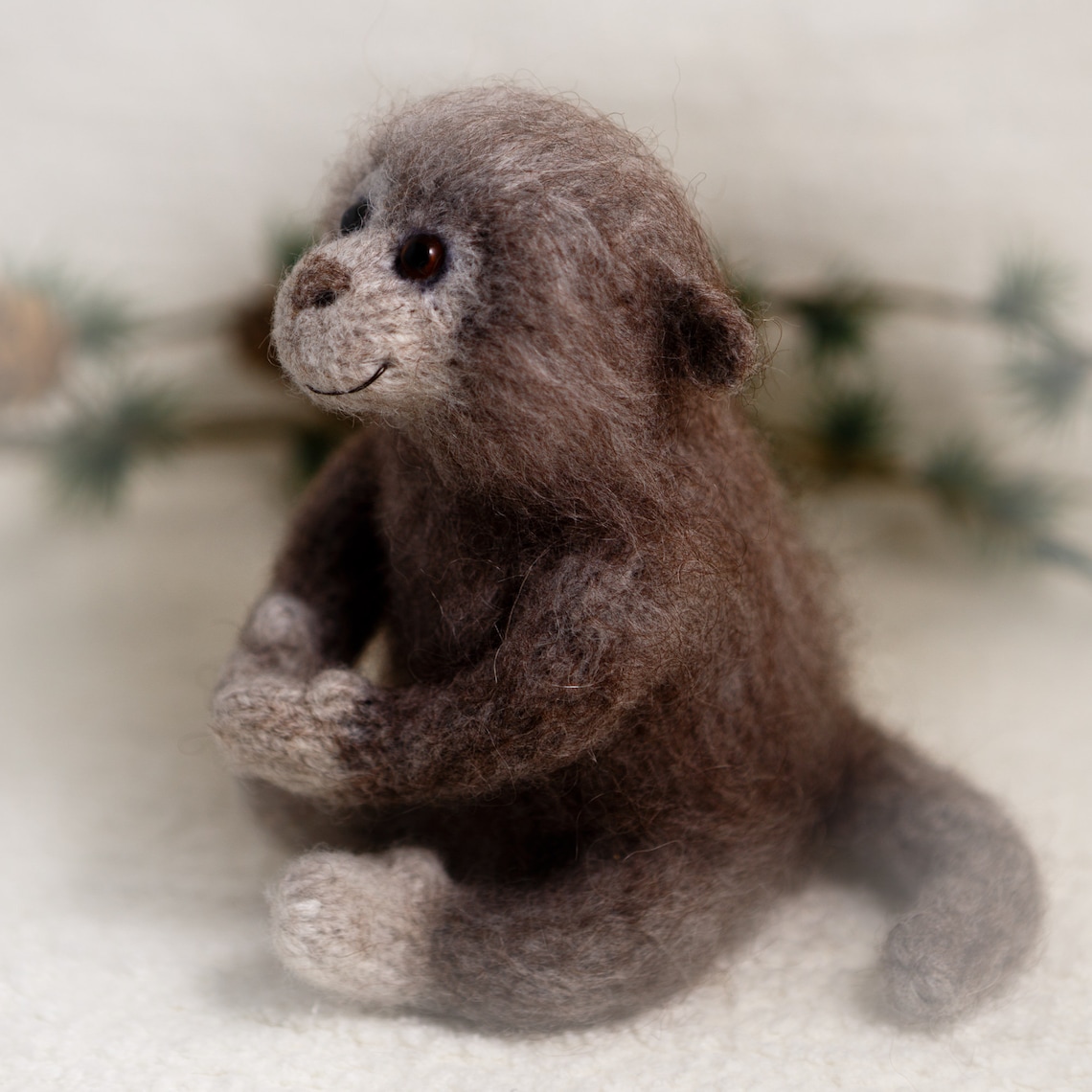 Monkey Fluffy Knitted Monkey Girlfriend Gift Cute Affe Geschenk Light ...