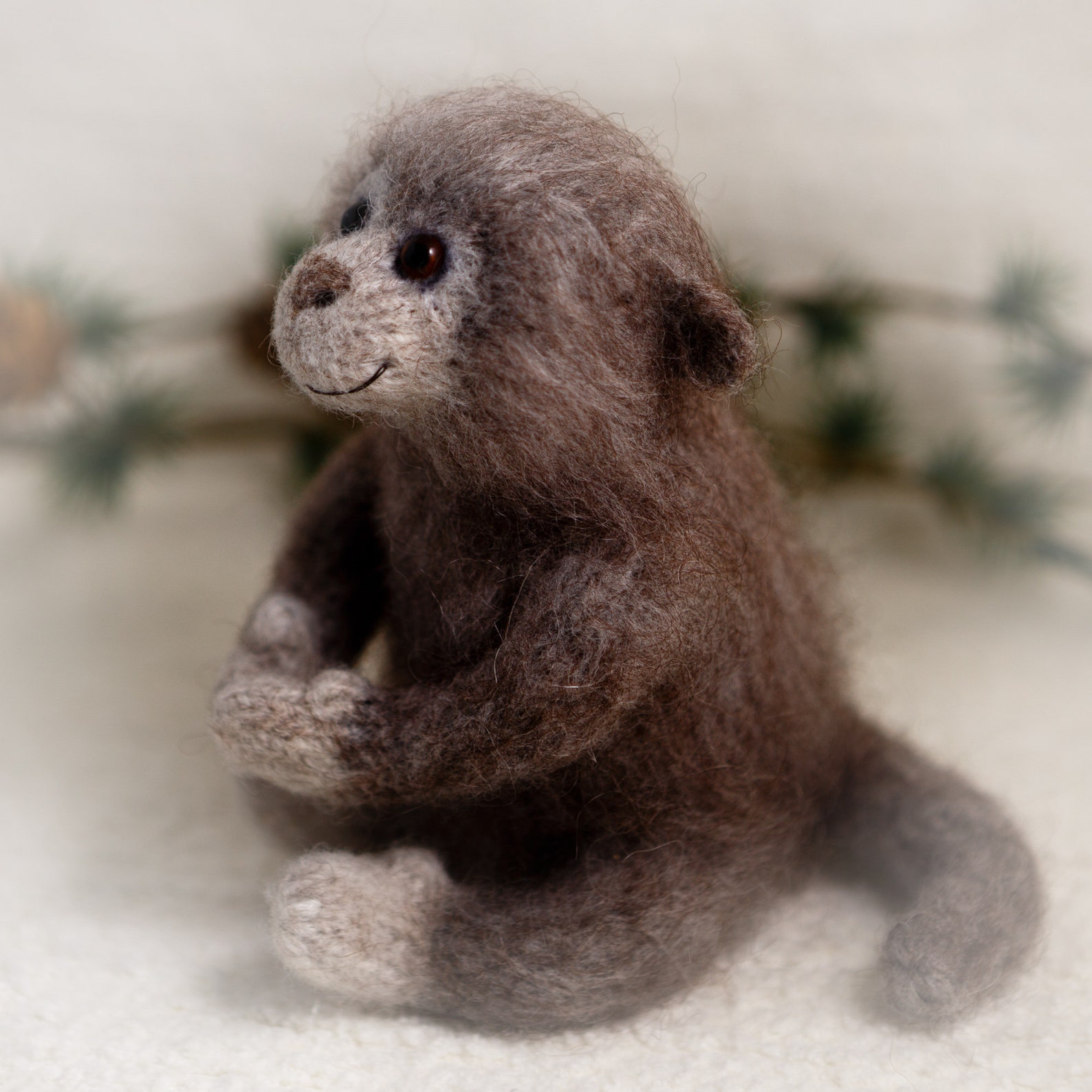 Monkey Fluffy Knitted Monkey Girlfriend Gift Cute Affe Geschenk Light ...