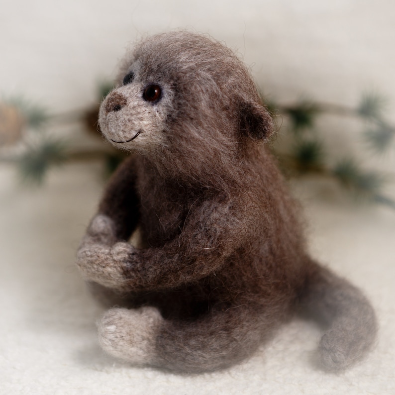 Monkey Fluffy Knitted Monkey Girlfriend Gift Cute Affe Geschenk Light ...