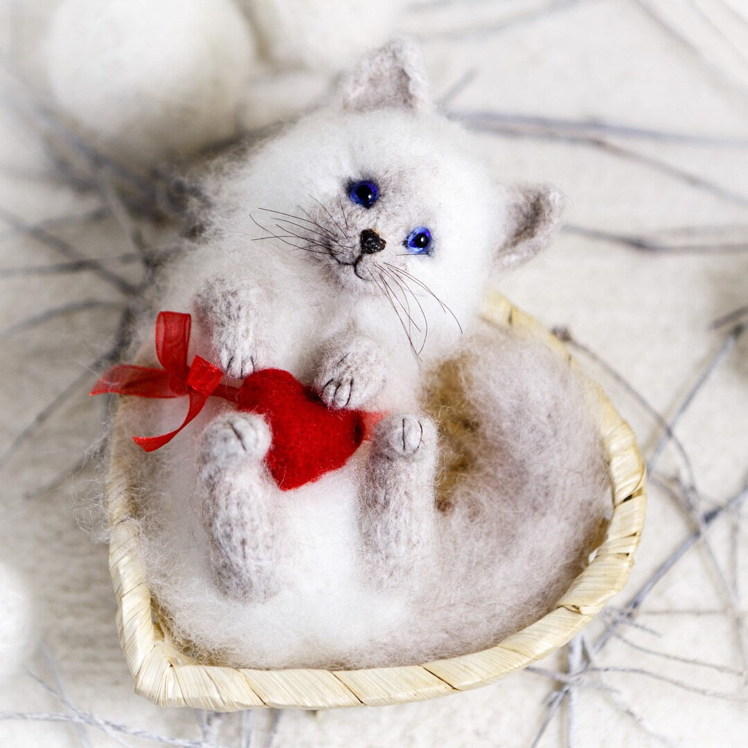 Cat Sweet Stuffed White Kitty Cute Girlfriend Gift Plush Gift Home ...