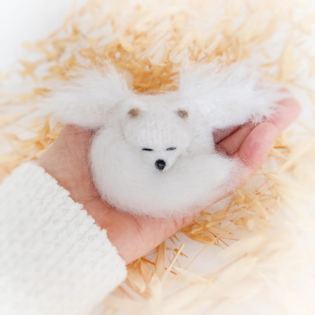 Dog Brooch Wool Pom Pom Pin Sleeping Pomeranian White Jewellery Angel ...