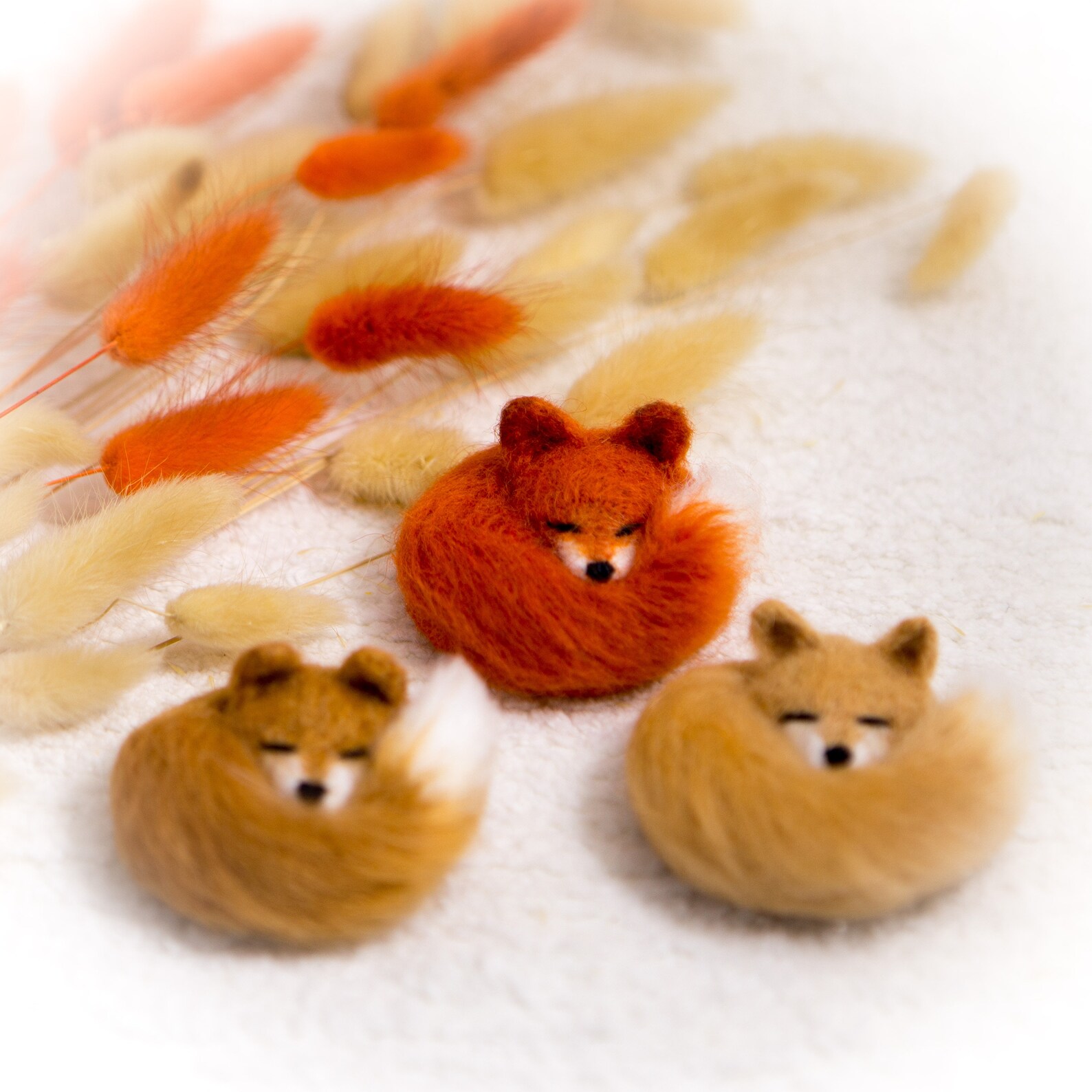 Fox Brooch Wool Pin Sleeping Fox Jewellery Fox Stuffed Animal - Etsy