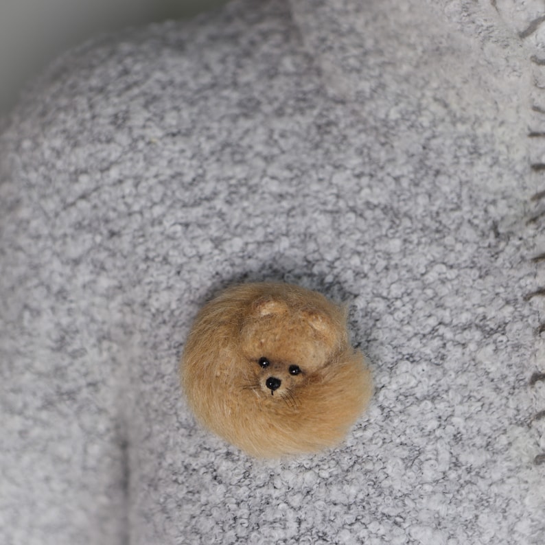Pomeranian Dog Spitz Dog Dog Brooch Wool Pin Puppy Jewellery Dog ...
