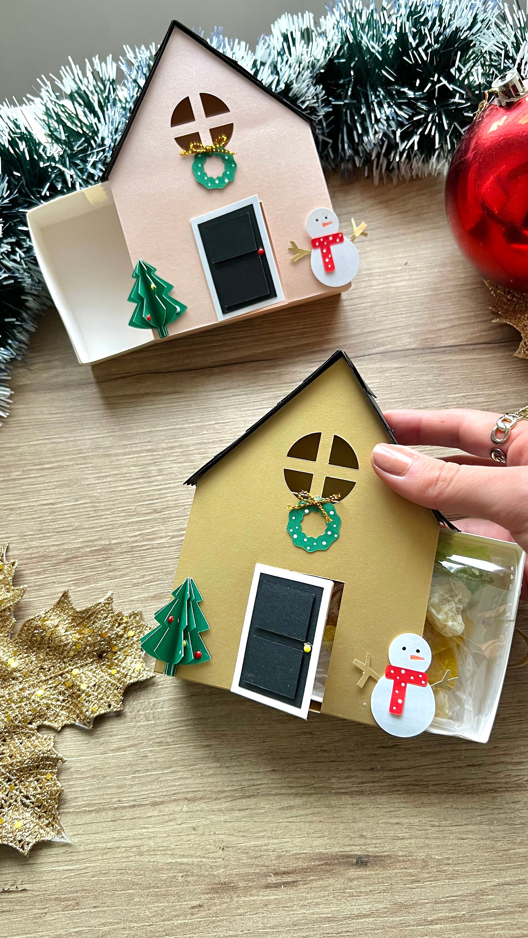 Christmas Gift Box Template - Christmas House Box - Candy Box ...