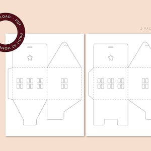 Haus-Box SVG-Vorlage, Treat-Box-Vorlage, Cricut Schnitt Dateien ...