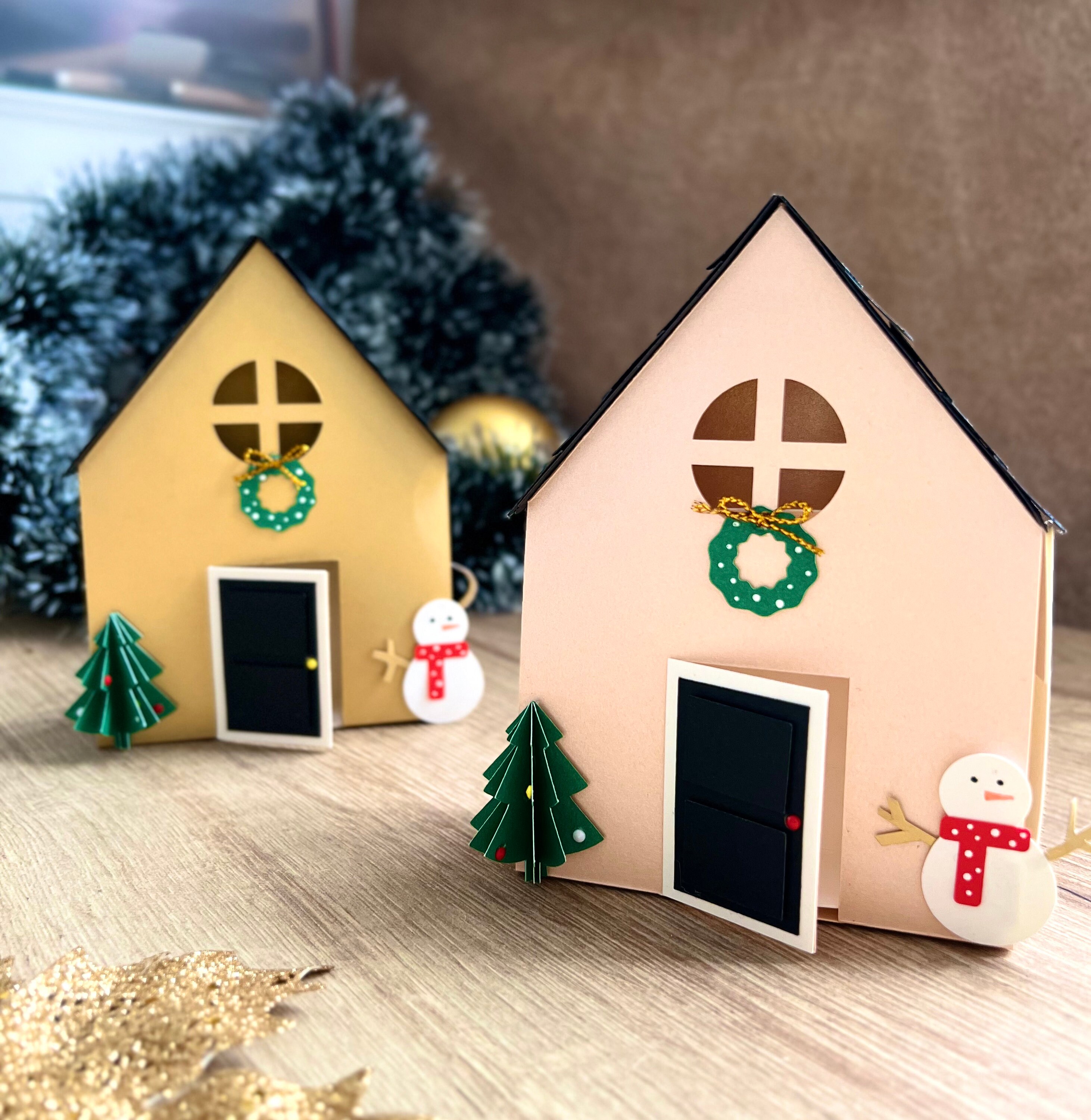 Christmas Gift Box Template Christmas House Box Candy Box - Etsy