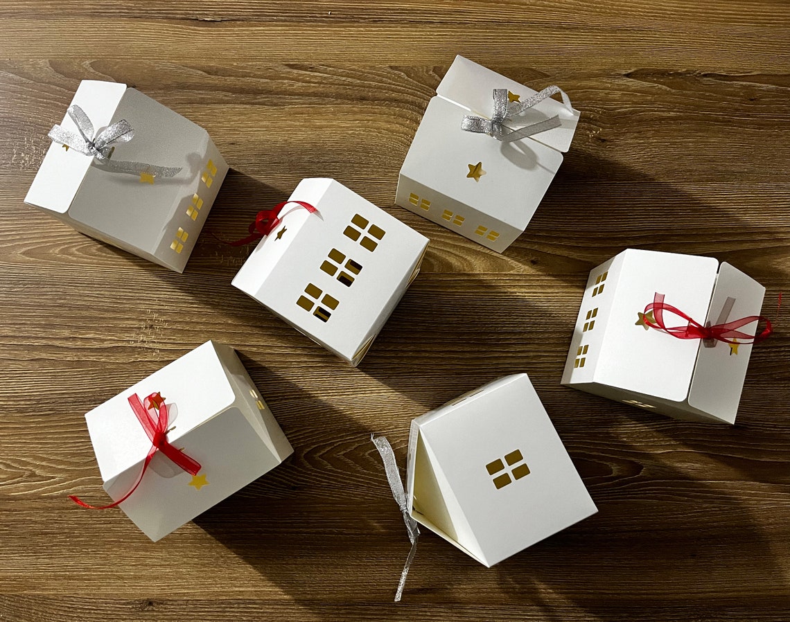 Haus-Box SVG-Vorlage, Treat-Box-Vorlage, Cricut Schnitt Dateien ...