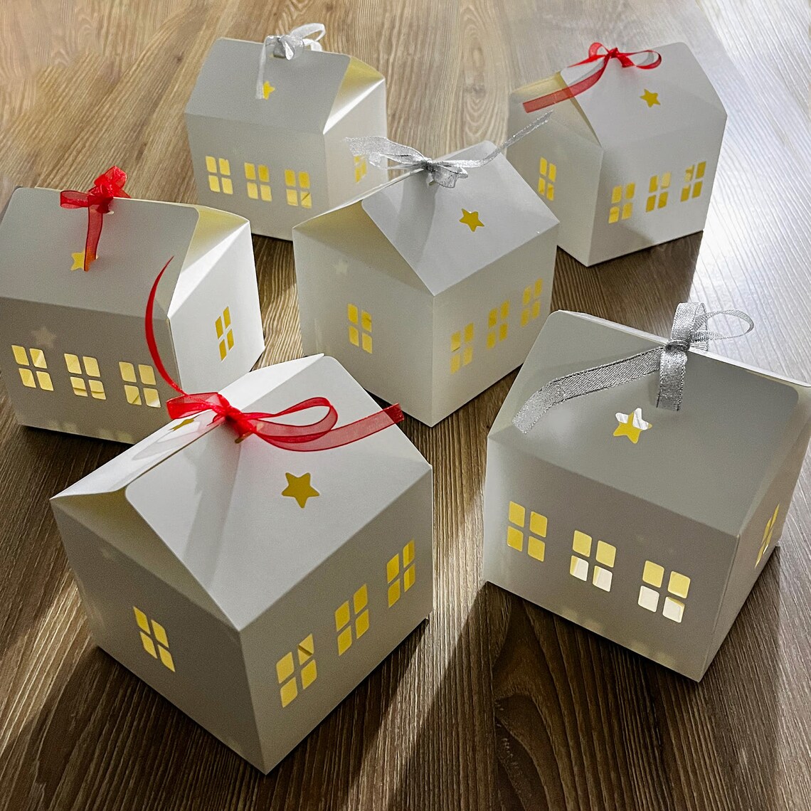 Haus-Box SVG-Vorlage, Treat-Box-Vorlage, Cricut Schnitt Dateien ...