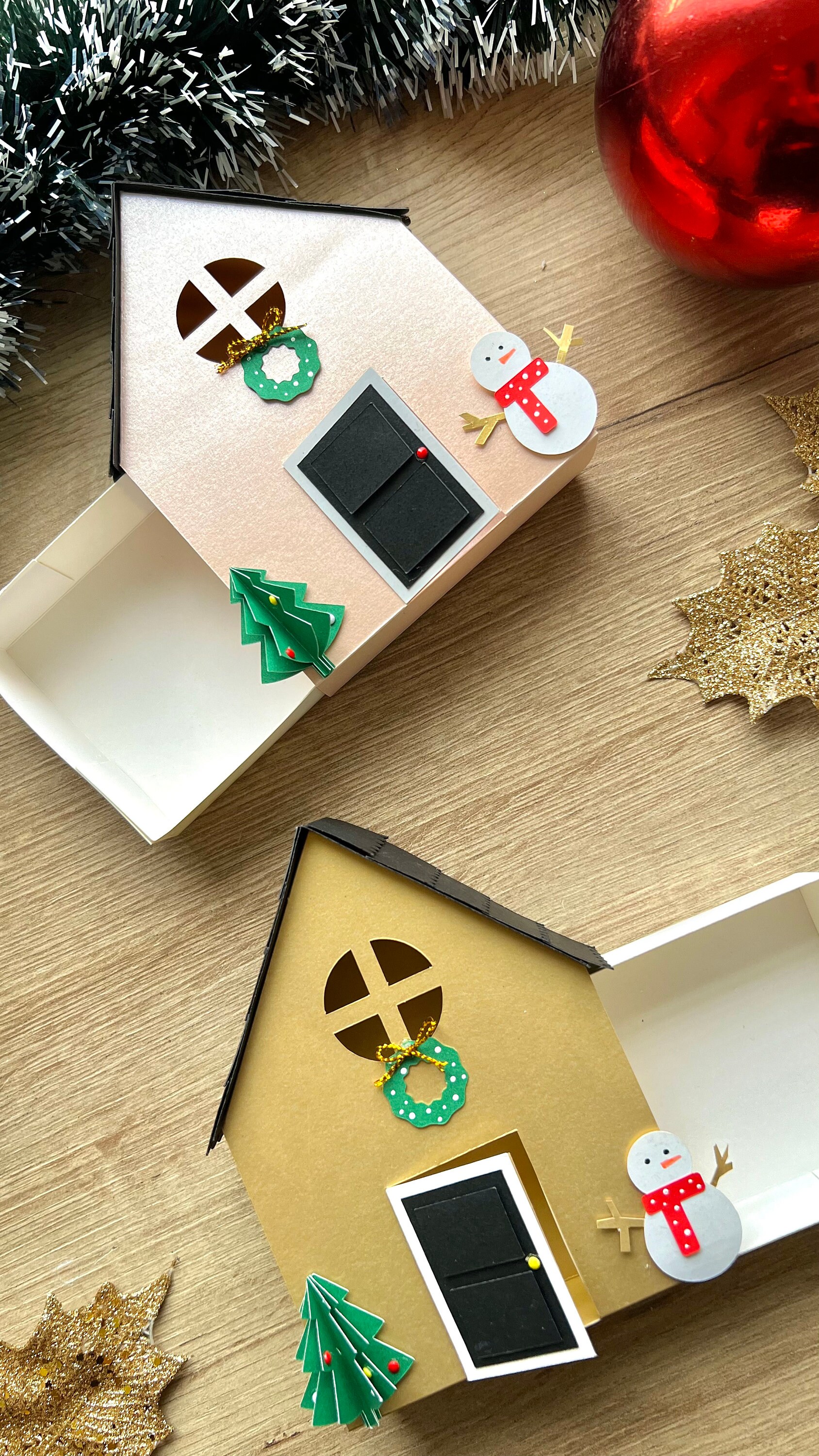 Christmas Gift Box Template Christmas House Box Candy Box - Etsy