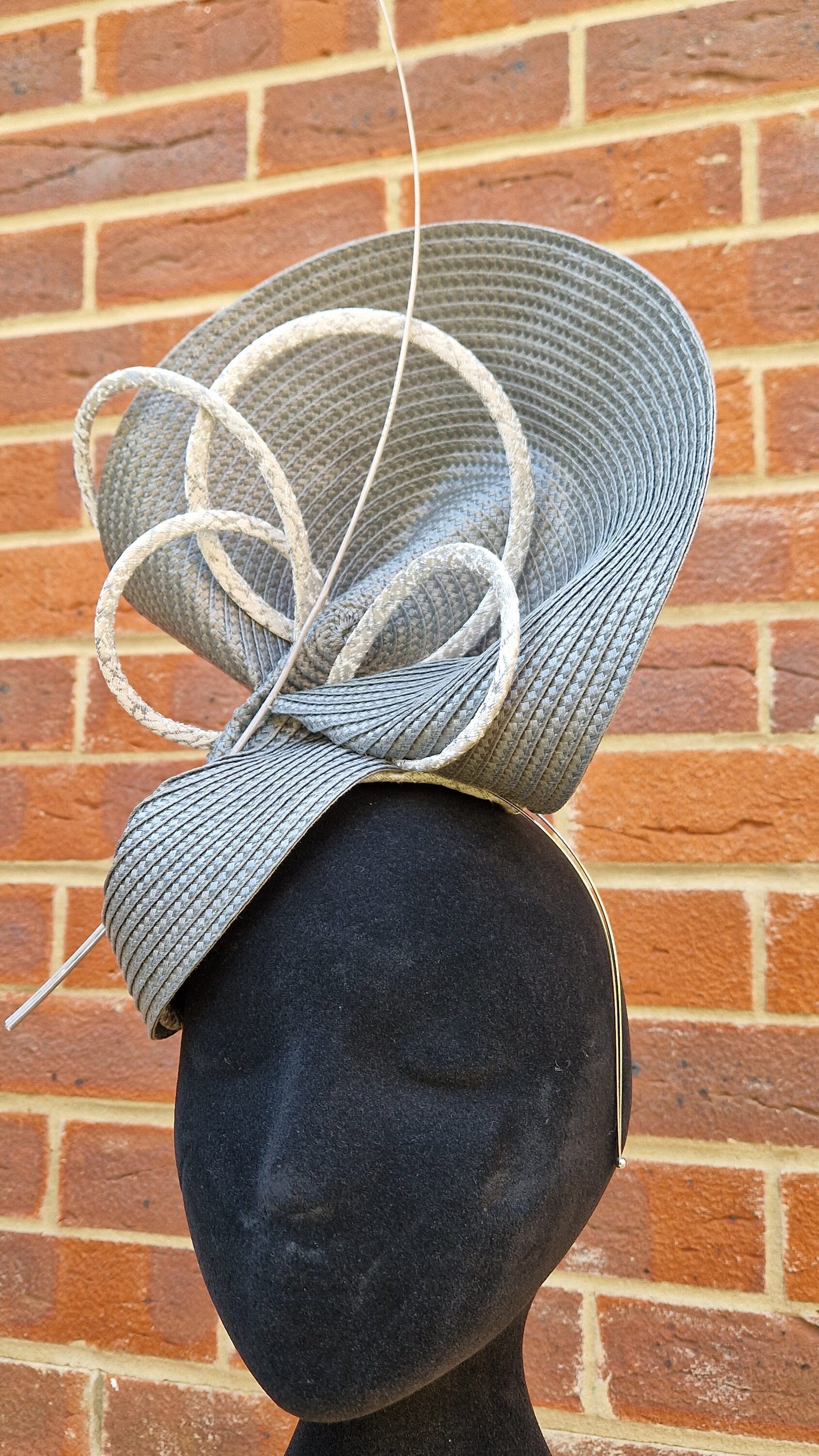 Silver Grey Medium Sculptural Fascinator Hat Headpiece With - Etsy
