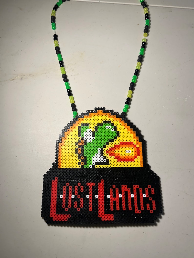 Yoshi Lost Lands Perler Necklace - Etsy