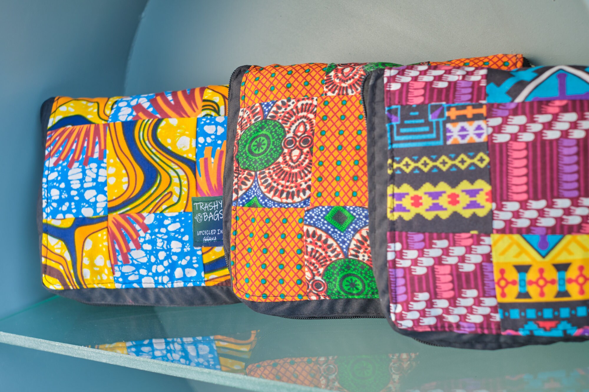 Recycled Smart Shopping Bag Made From Plastic Waste With off Cut Fabric ...