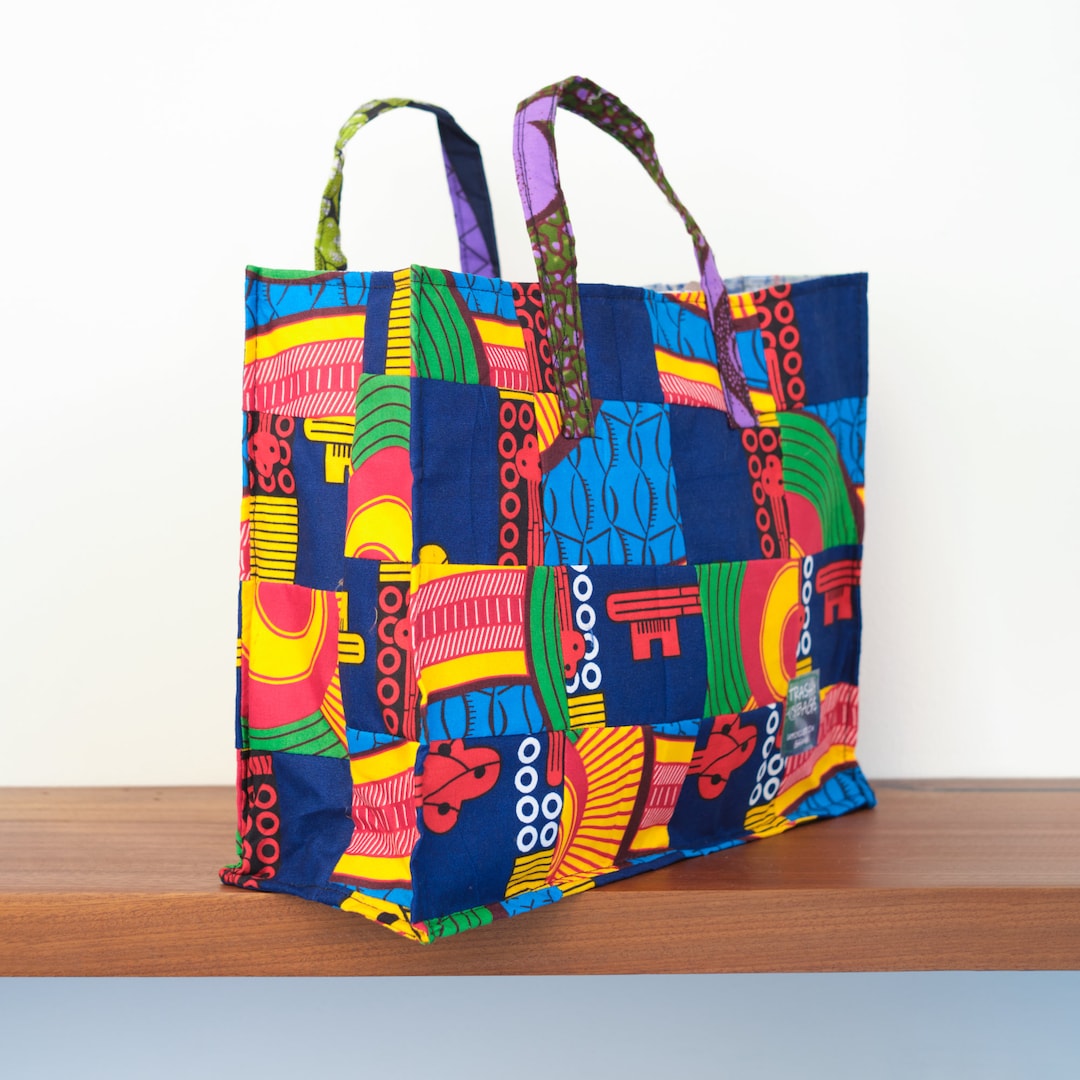 Recycled Tote Bag Made From Plastic Waste and Fabric off Cuts - Etsy