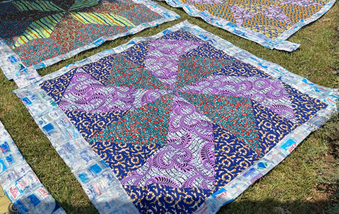Recycled Picnic Blanket / Rug Made From Plastic & Fabric Waste - Etsy