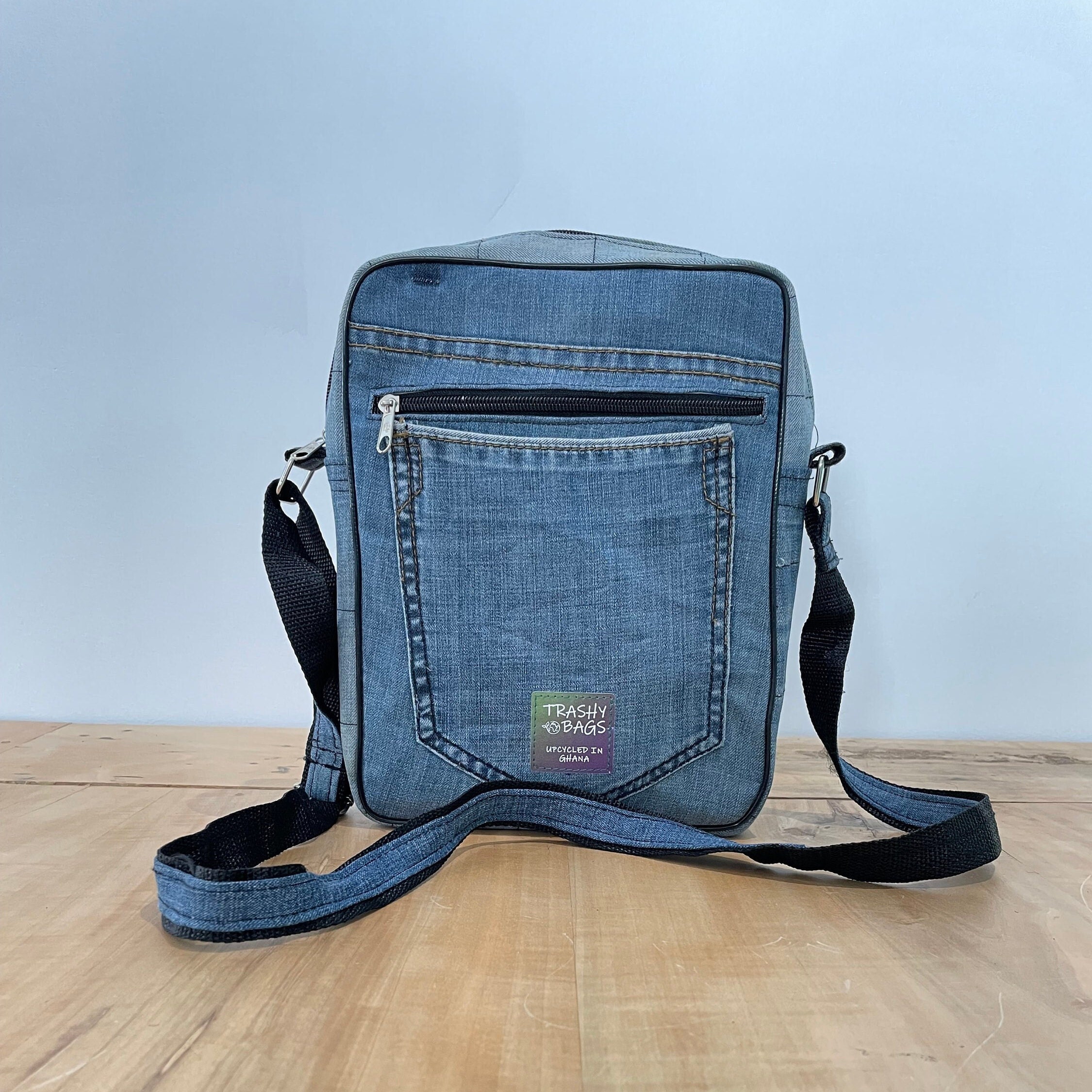 Recycled Denim Cross Body Side Bag Made From Jeans ghana - Etsy
