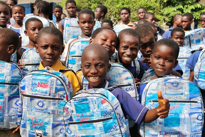 Recycled Schoolbag / Rucksack Made From Plastic Waste - Etsy