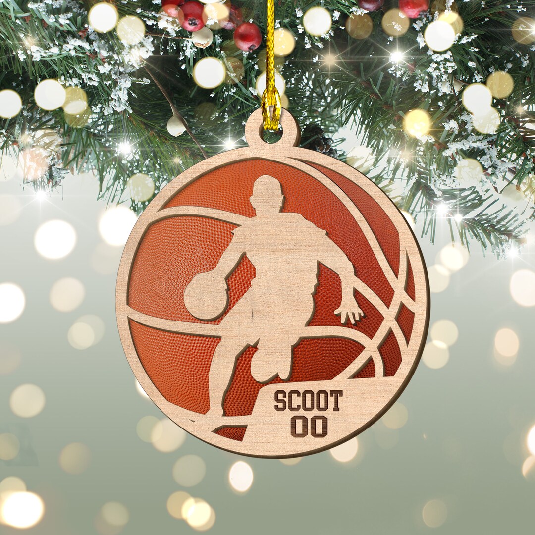 Custom Basketball Christmas Ornament Basketball Player - Etsy