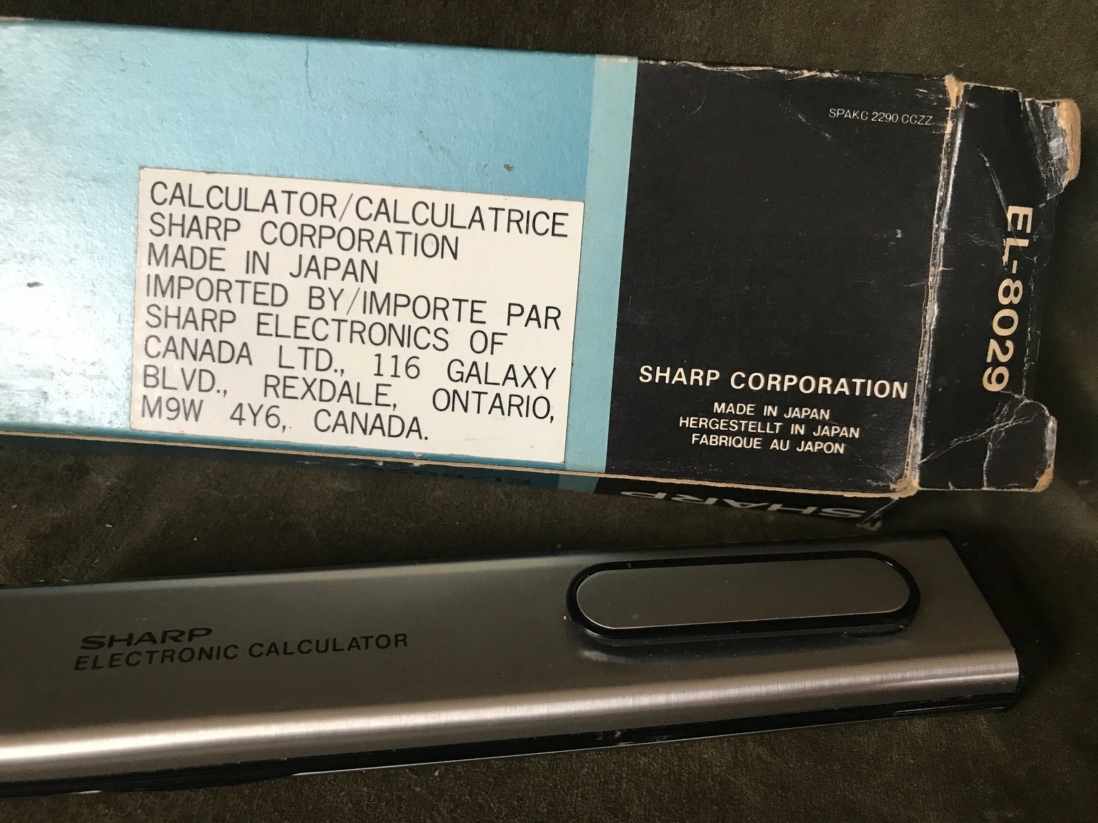 Sharp Elsi Mate EL-8029 Vintage Calculator With Original Box -- Works ...