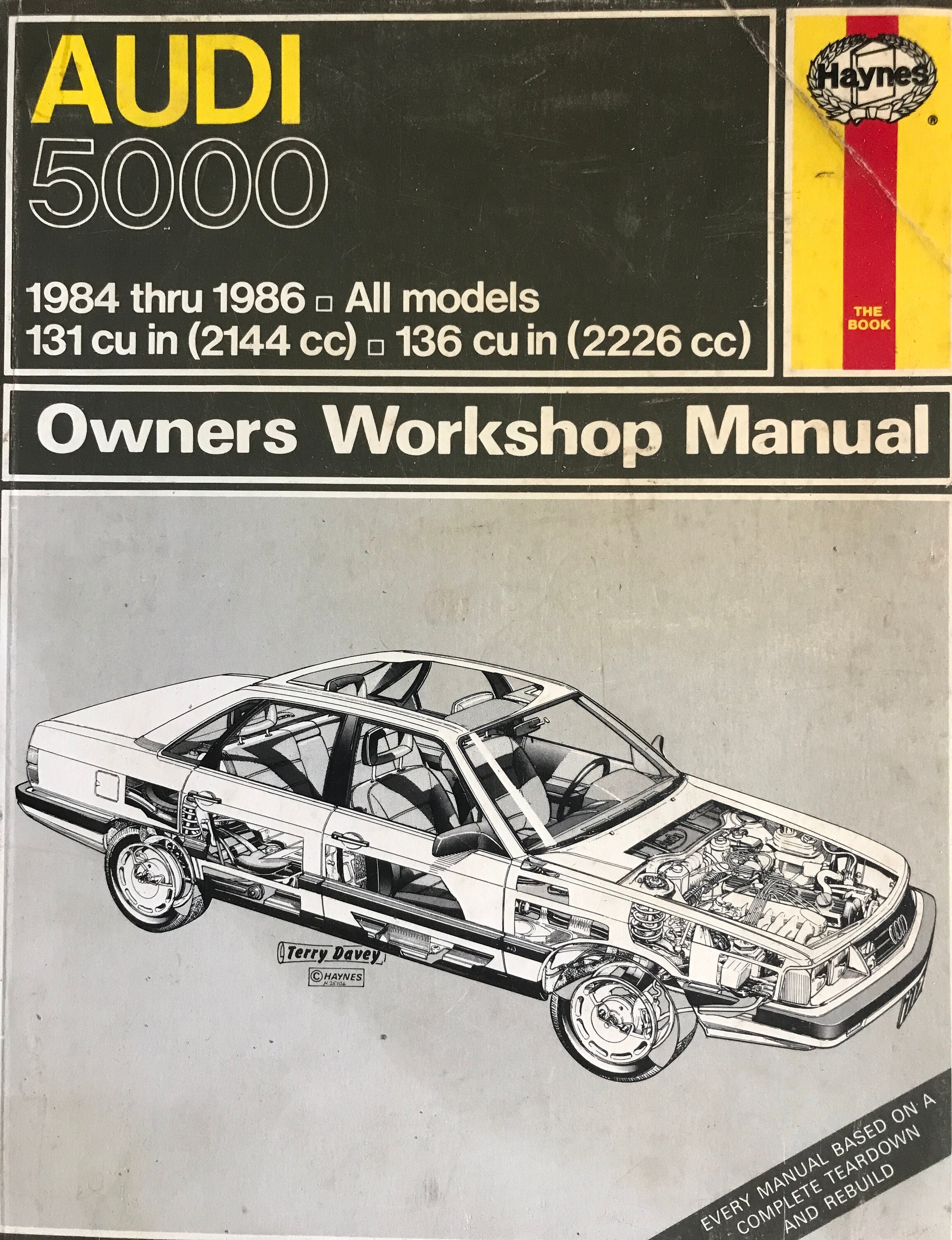 Audi 5000 Workshop Manual 1984 Thru 1986 5000S 5000 Turbo Vintage - Etsy