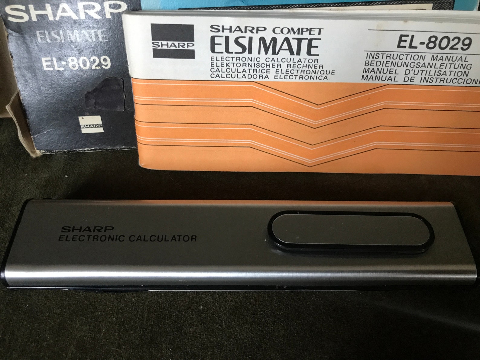 Sharp Elsi Mate EL-8029 Vintage Calculator With Original Box -- Works ...