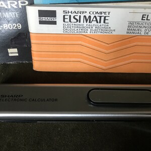 Sharp Elsi Mate EL-8029 Vintage Calculator With Original Box -- Works ...