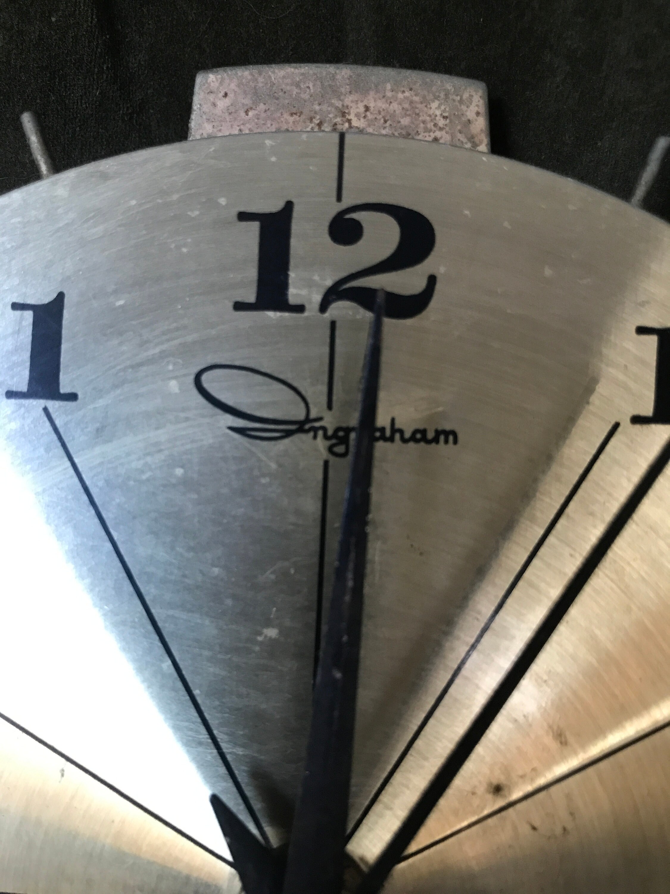 MCM Mid Century Ingraham Electric Clock Face Working and Ready for ...