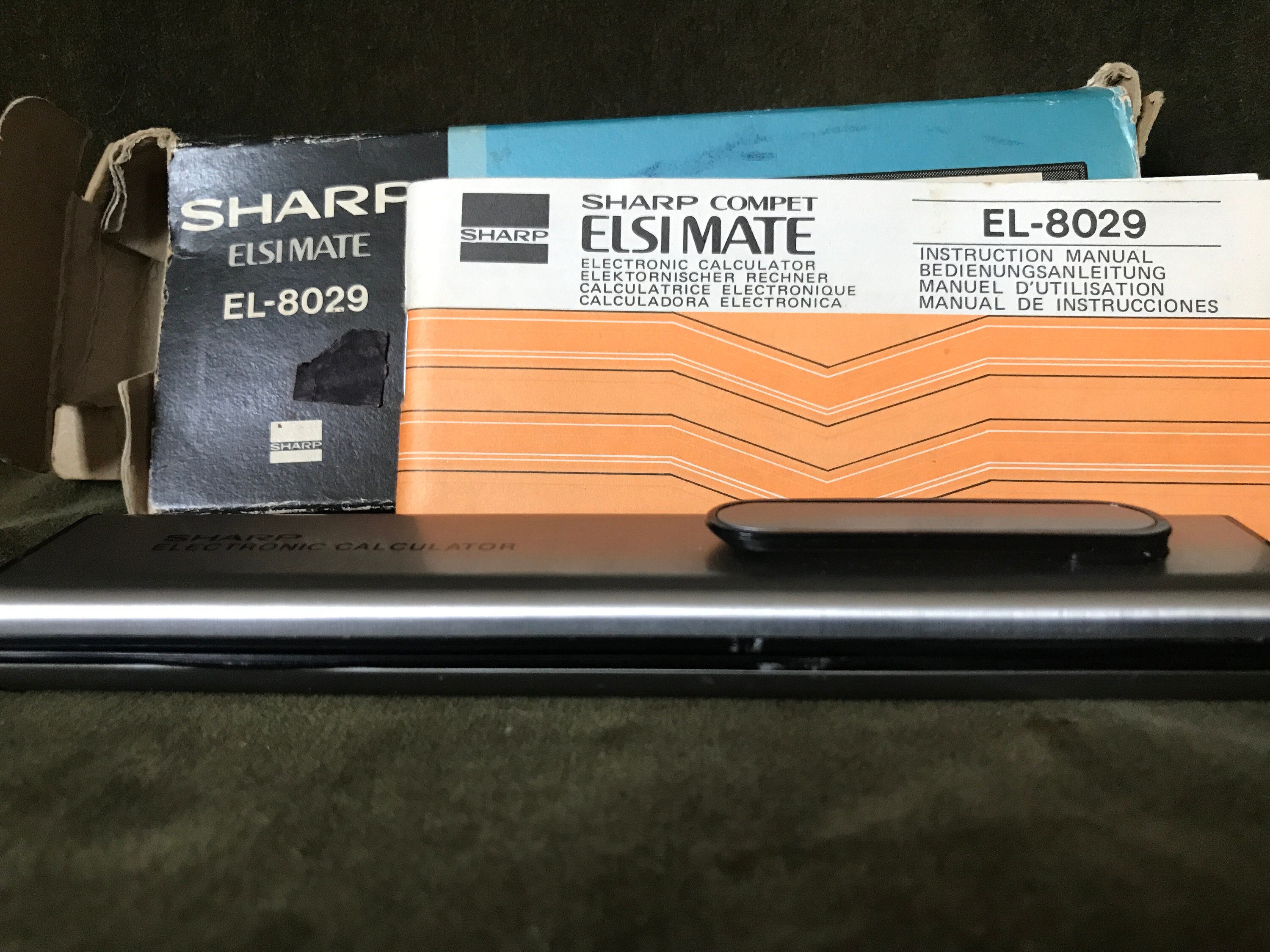 Sharp Elsi Mate EL-8029 Vintage Calculator With Original Box -- Works ...