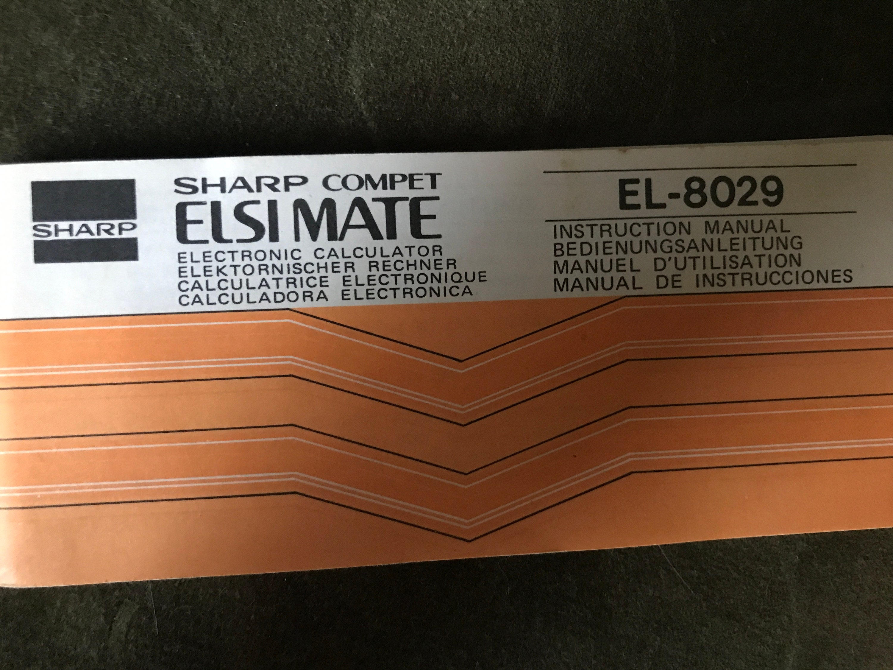 Sharp Elsi Mate EL-8029 Vintage Calculator With Original Box -- Works ...