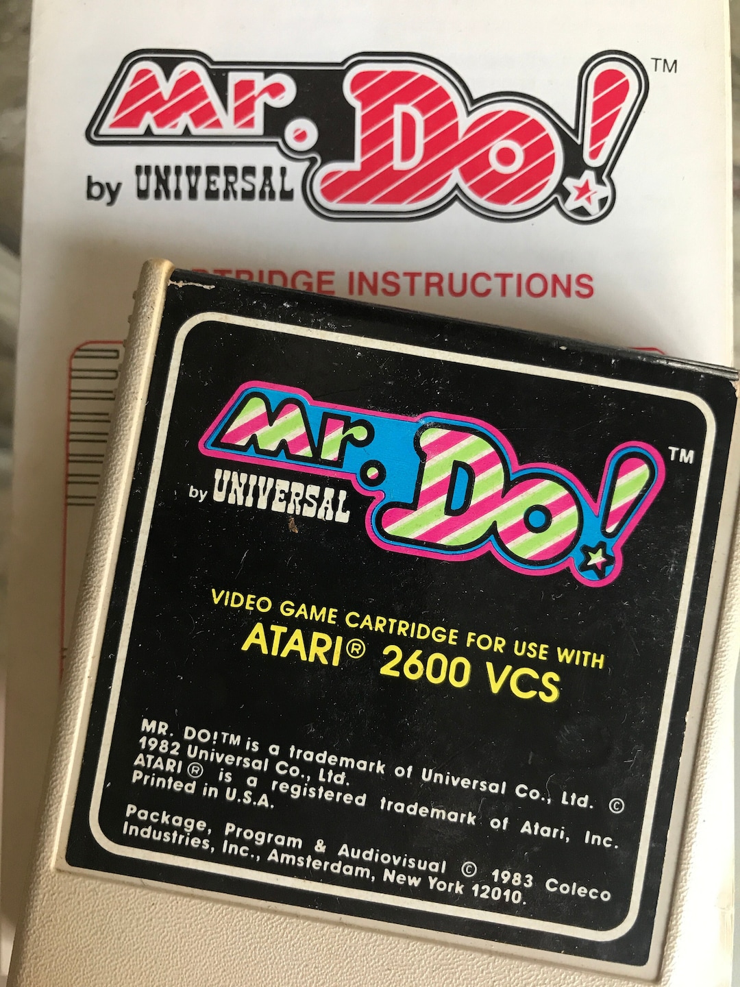 Atari 2600 Coleco MR DO 1980s Video Game Cartridge With - Etsy