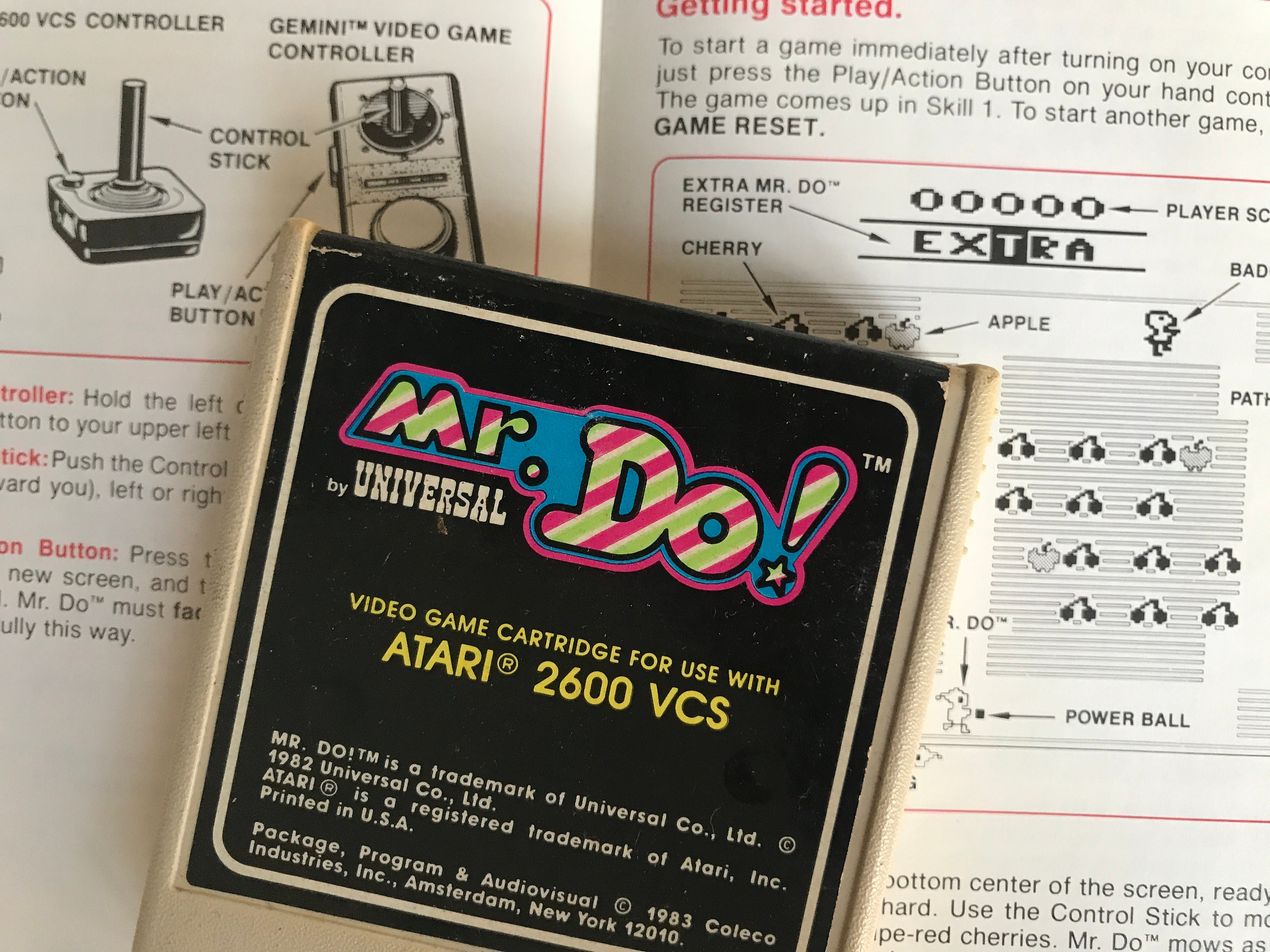 Atari 2600 Coleco MR DO 1980s Video Game Cartridge With - Etsy