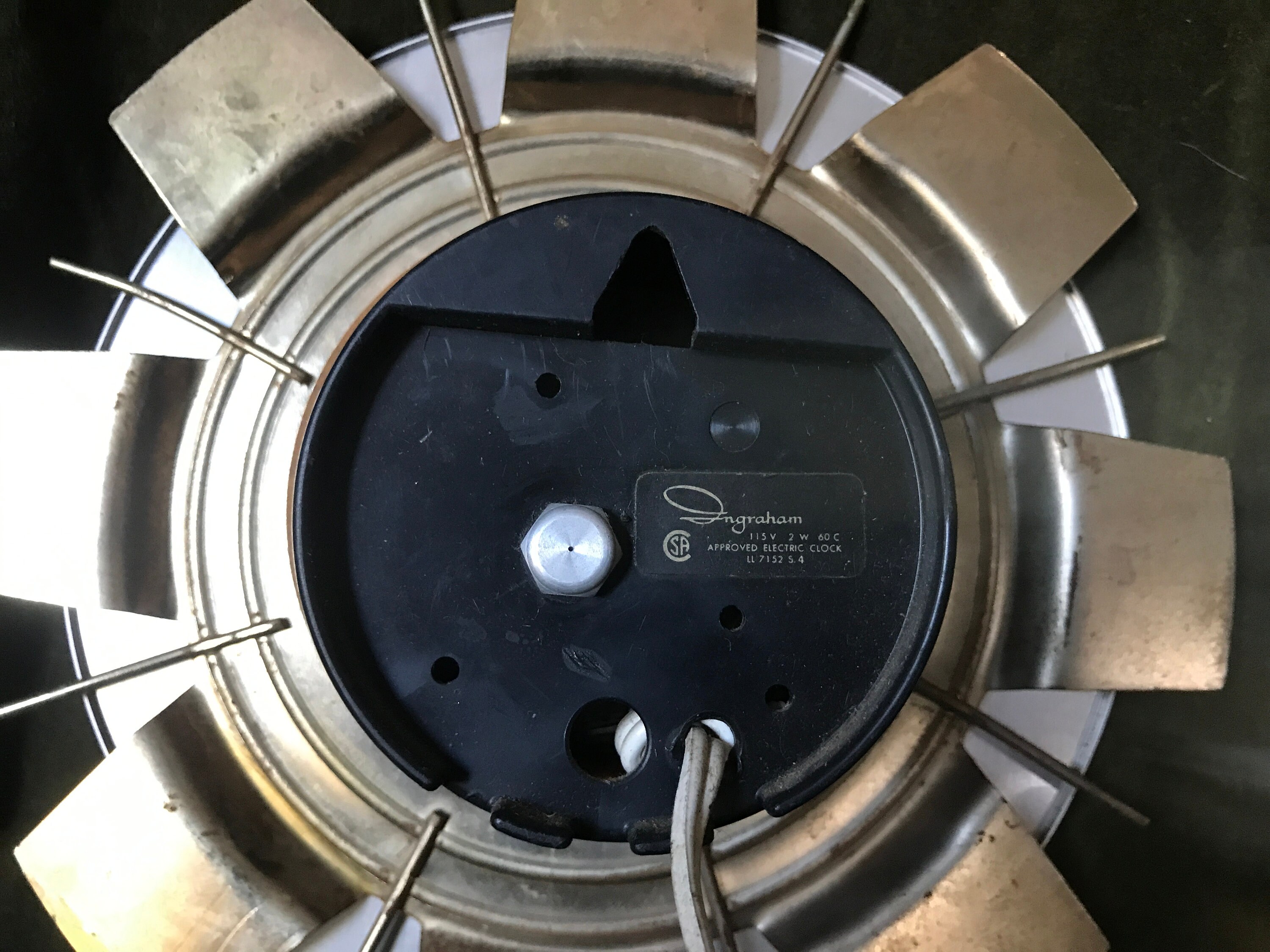 MCM Mid Century Ingraham Electric Clock Face Working and Ready - Etsy