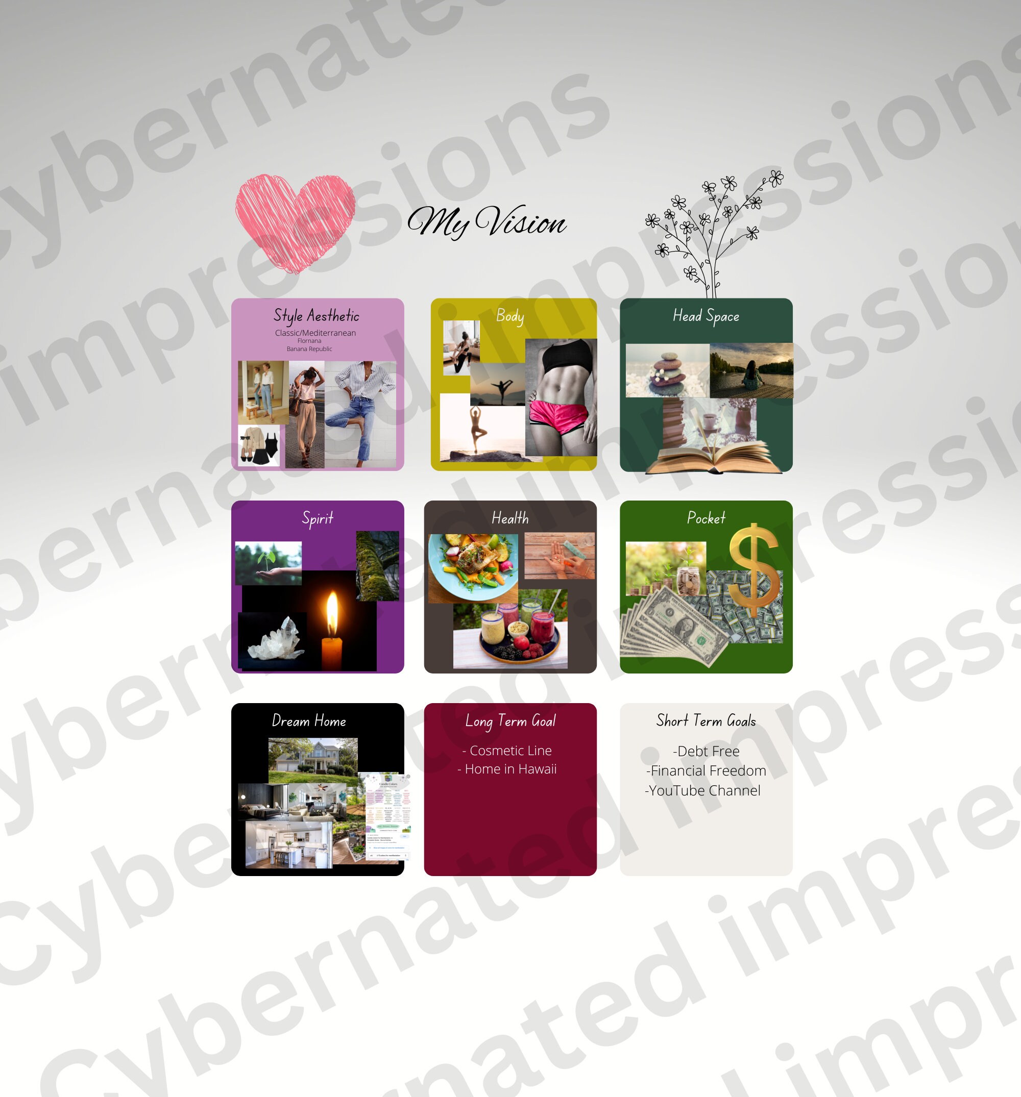 Vision Board - Phone Background - Etsy