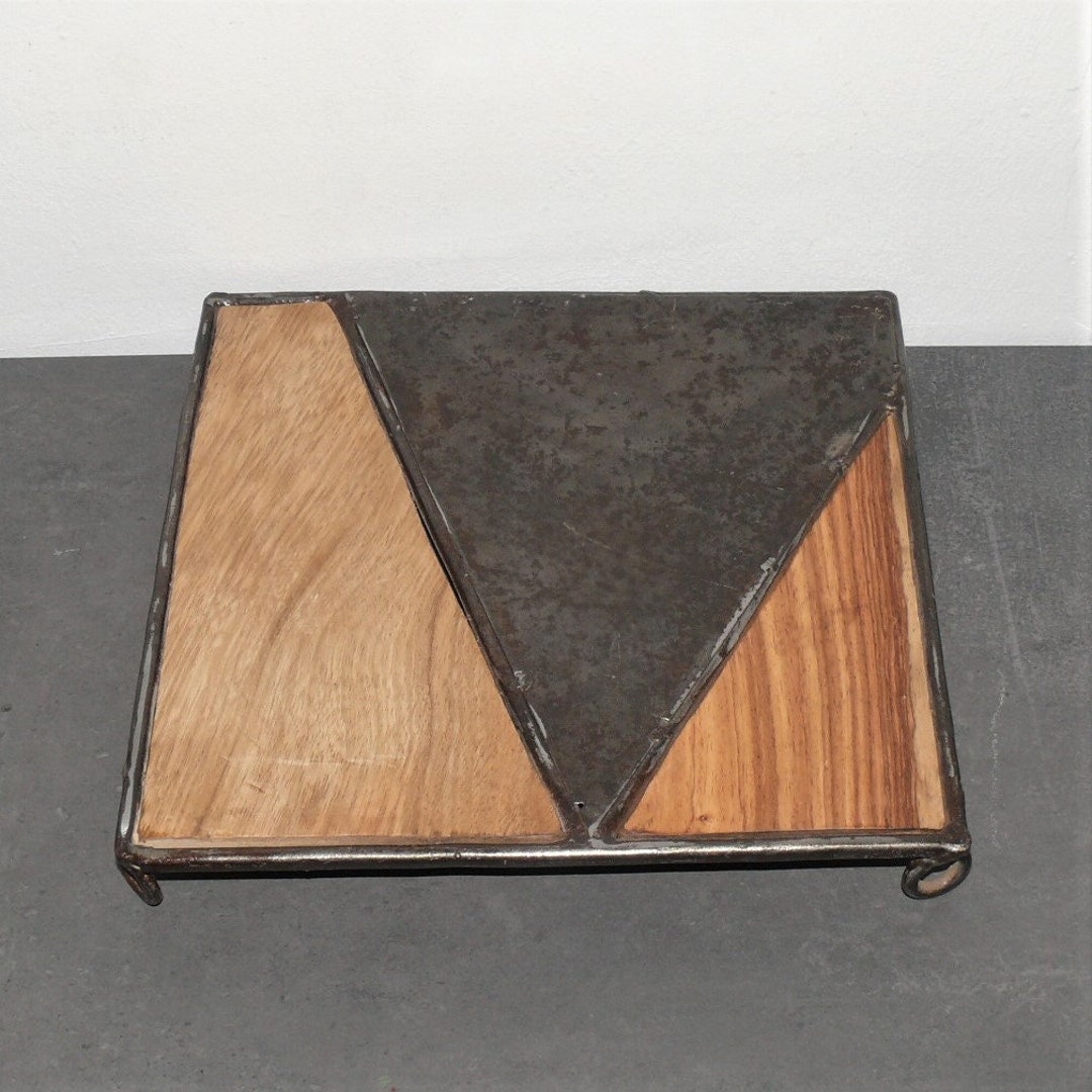 Coaster Steel and Rosewood Wood Square 23 X 23 Cm Kitchen - Etsy