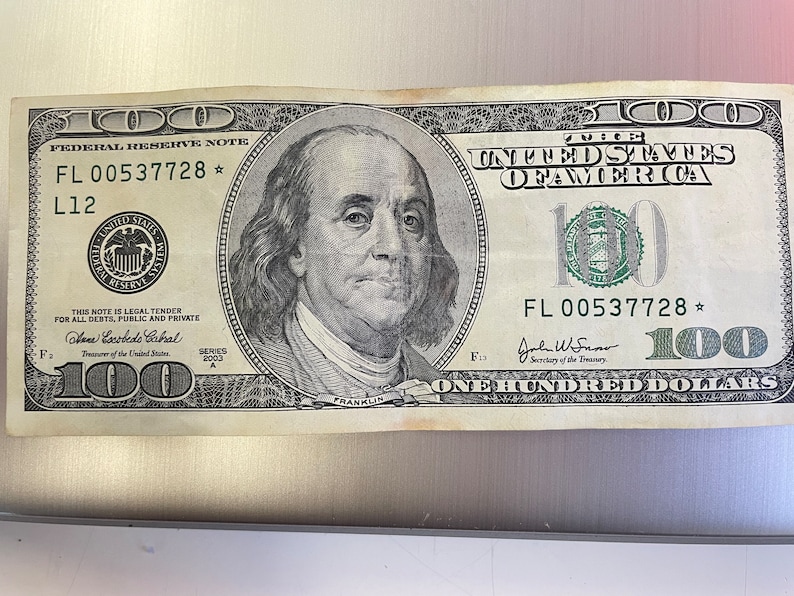 2003 Big Head 100 Dollar Bill Star Note Low Number - Etsy