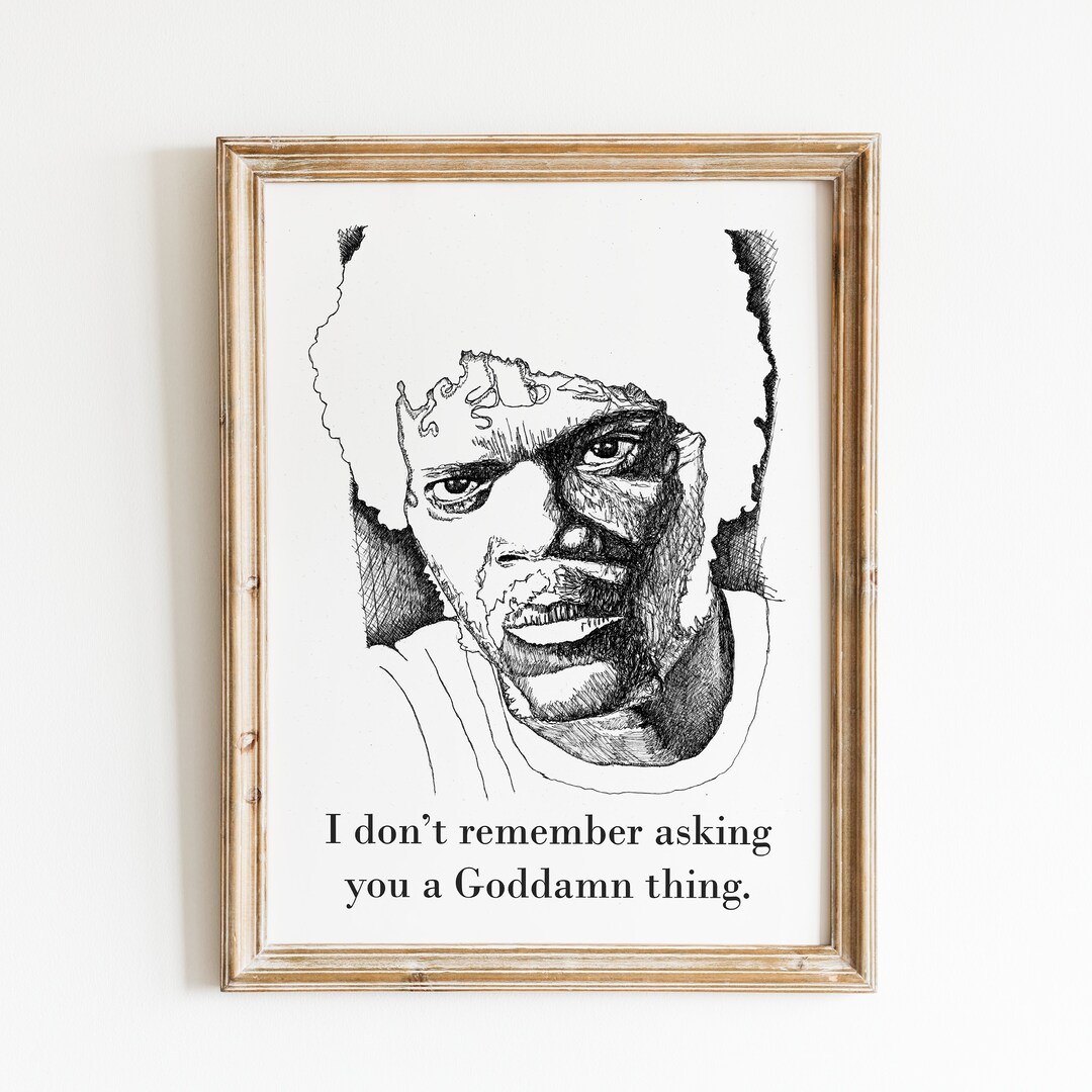 Jules Pulp Fiction Wall Art Print Unframed Etsy