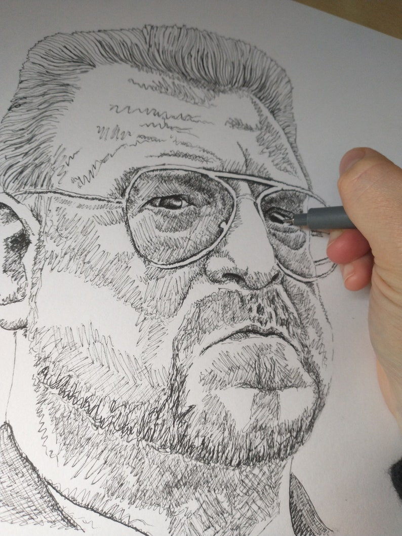 Walter Sobchak, the Big Lebowski, John Goodman Portrait Wall Art Print ...