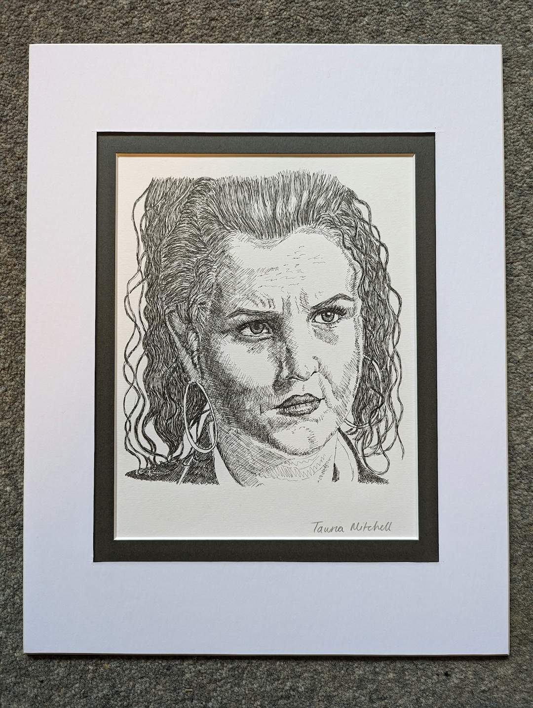 Michelle Derry Girls Wall Art ORIGINAL DRAWING Mounted - Etsy