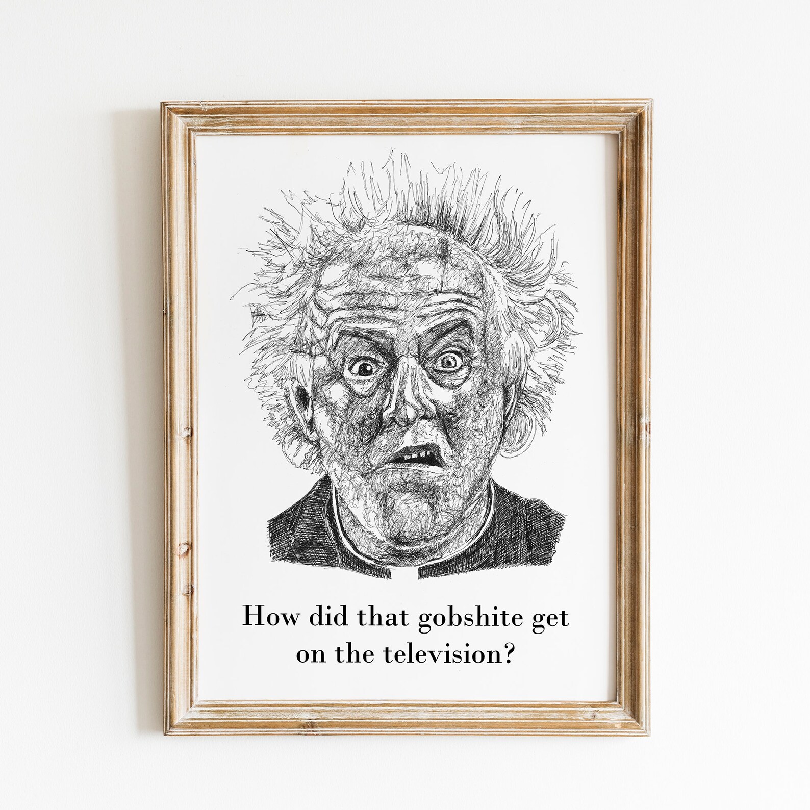 Father Jack Hackett Father Ted Wall Art Print, Unframed - Etsy