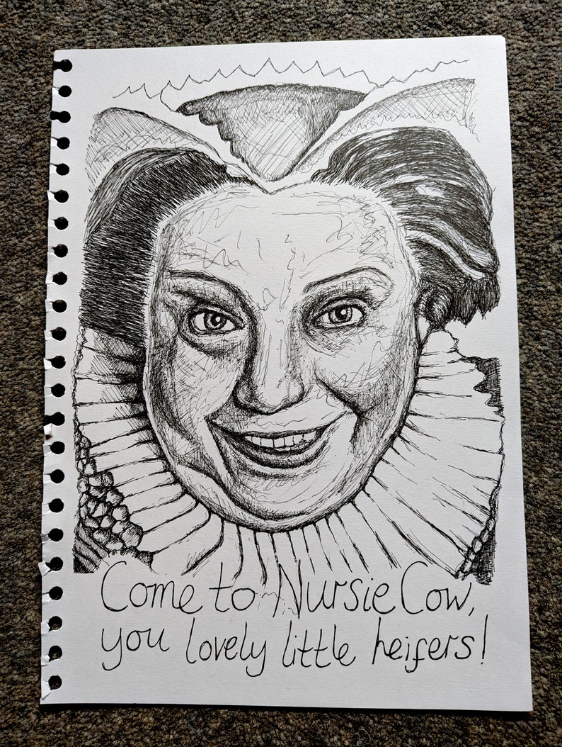 Nursie, Blackadder, Patricia Byrne Portrait, Wall Art Print Unframed - Etsy