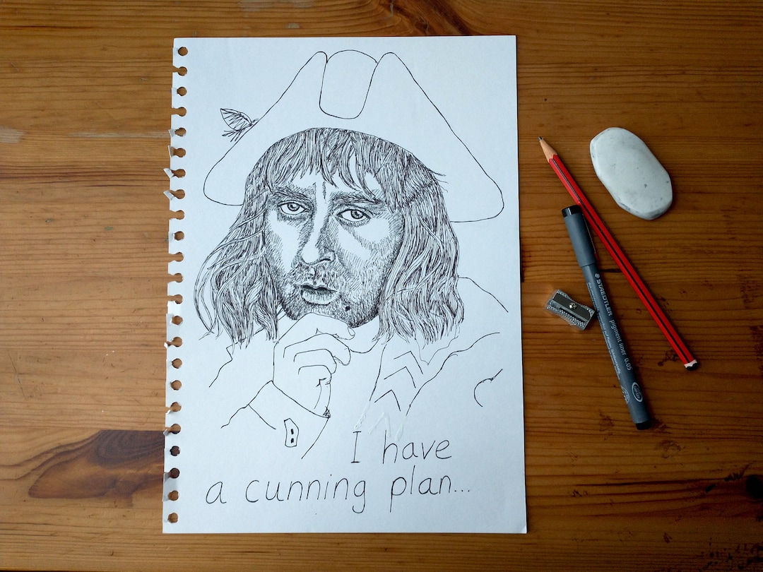 Baldrick, Blackadder, Tony Robinson Original Hand-drawn Portrait - Etsy