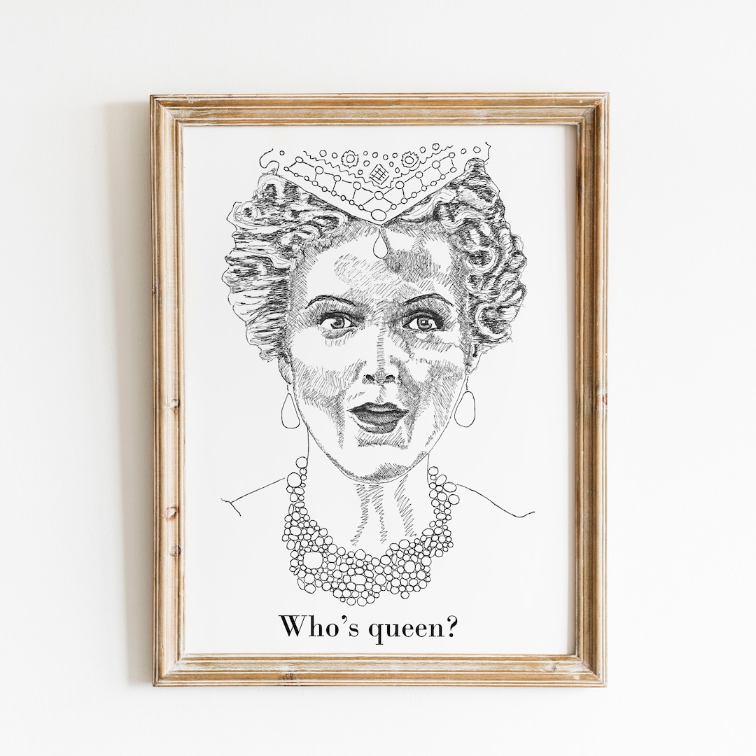 Queenie, Blackadder Wall Art Print, Queen Elizabeth I, Miranda ...