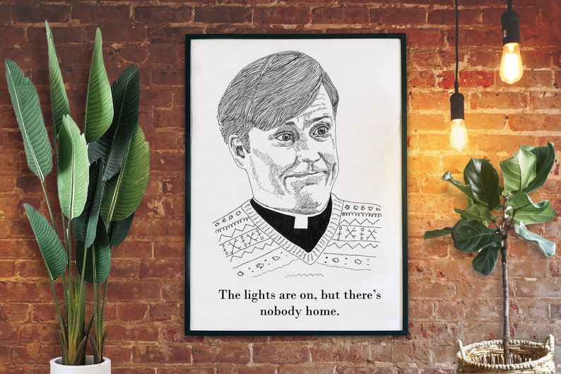 Father Dougal Mcguire, Father Ted, Ardal O'hanlon Portrait Wall Art ...