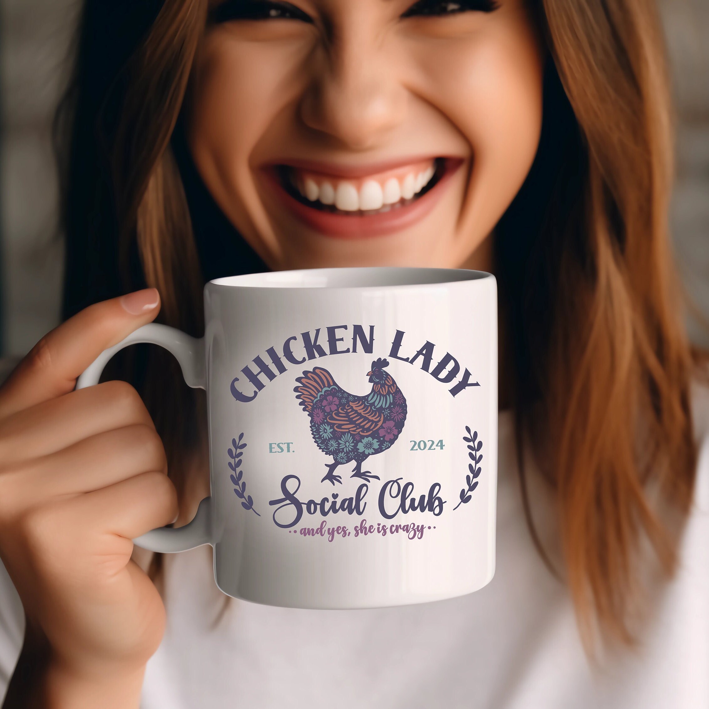 Crazy Chicken Lady Svg, Chicken Svg, Social Club Png, Chicken Mama ...