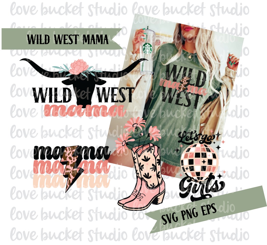 Retro Groovy Cowgirl Bundle Svg, Retro Western Svg,wild West Mama Png ...