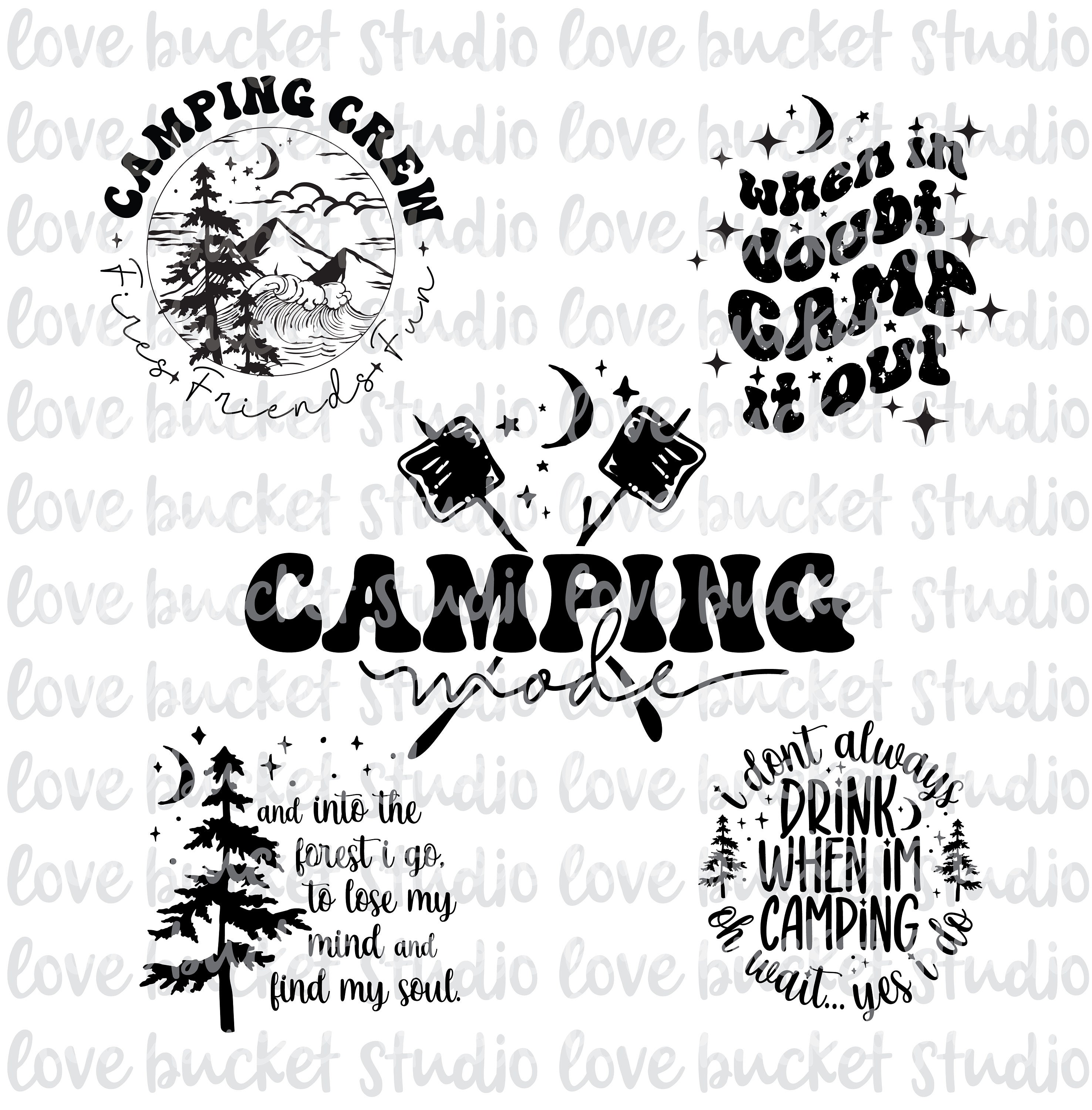 CAMPING SVG Big Bundle CAMPING Clipart Bundle Camper Svg - Etsy