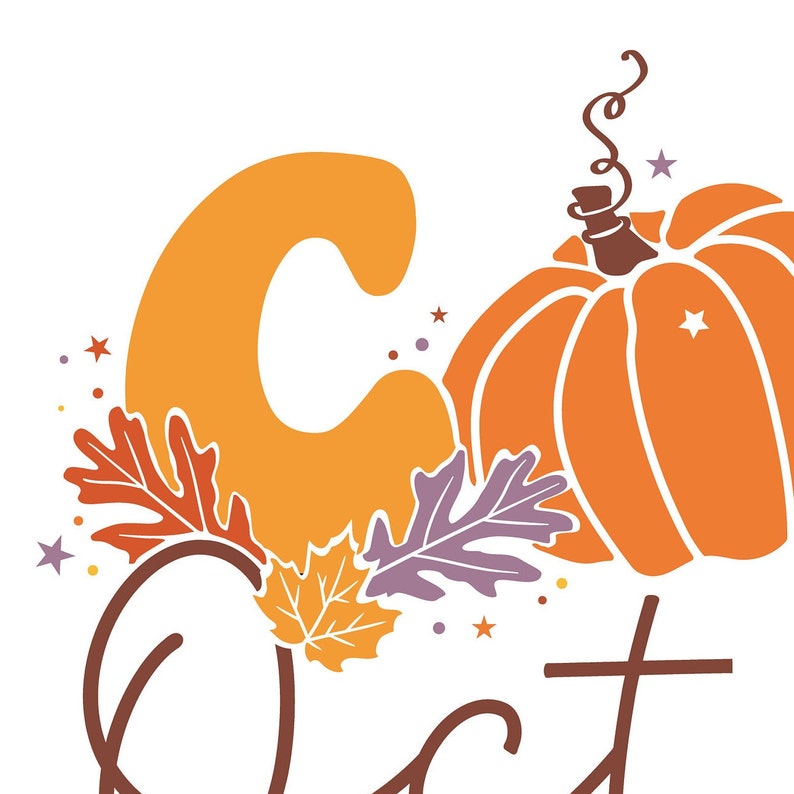 Cozy October Pumpkin PNG, Autumn Clipart (digital Download) - Etsy